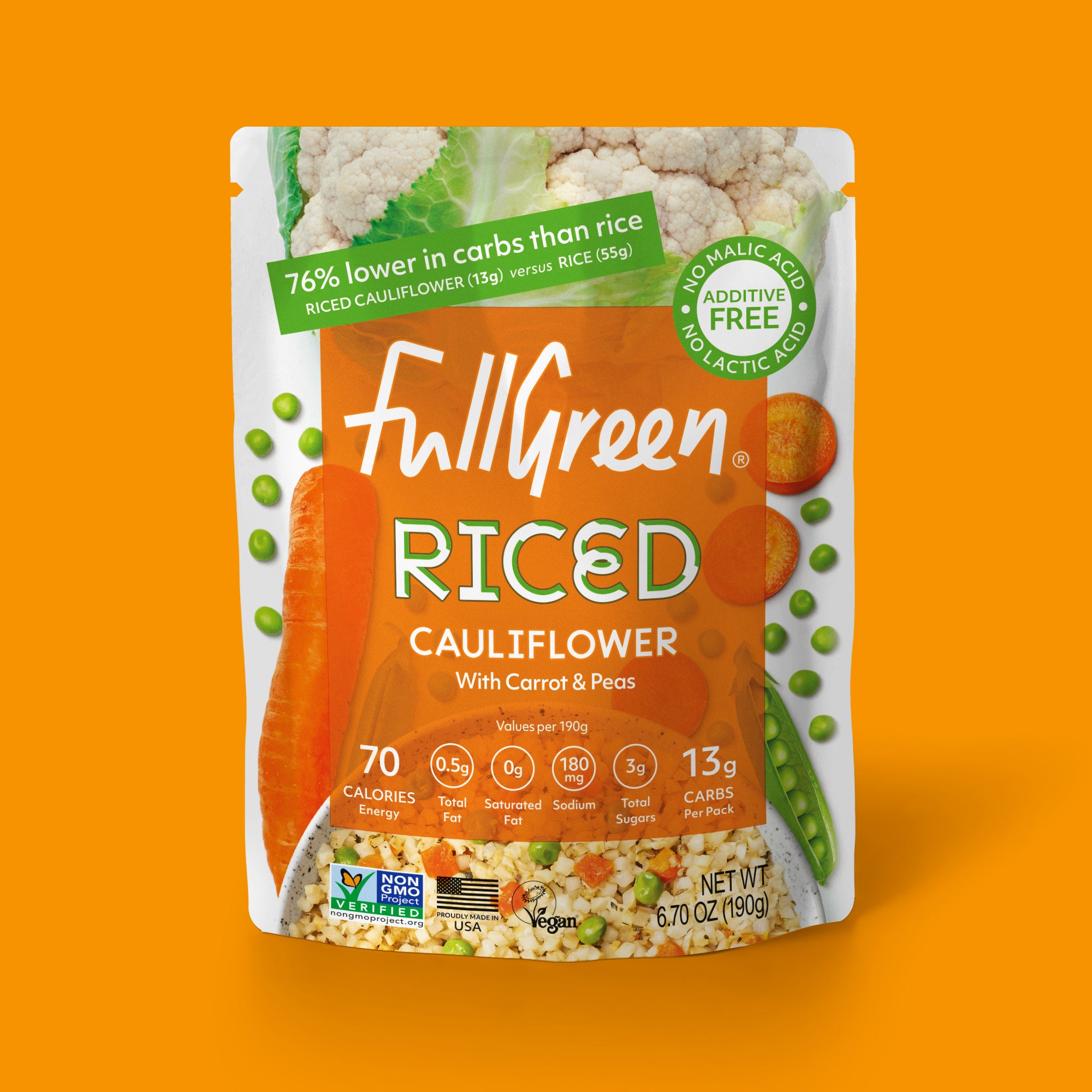 Fullgreen Cauliflower rice - non-gmo, no preservatives - case of 6 ...